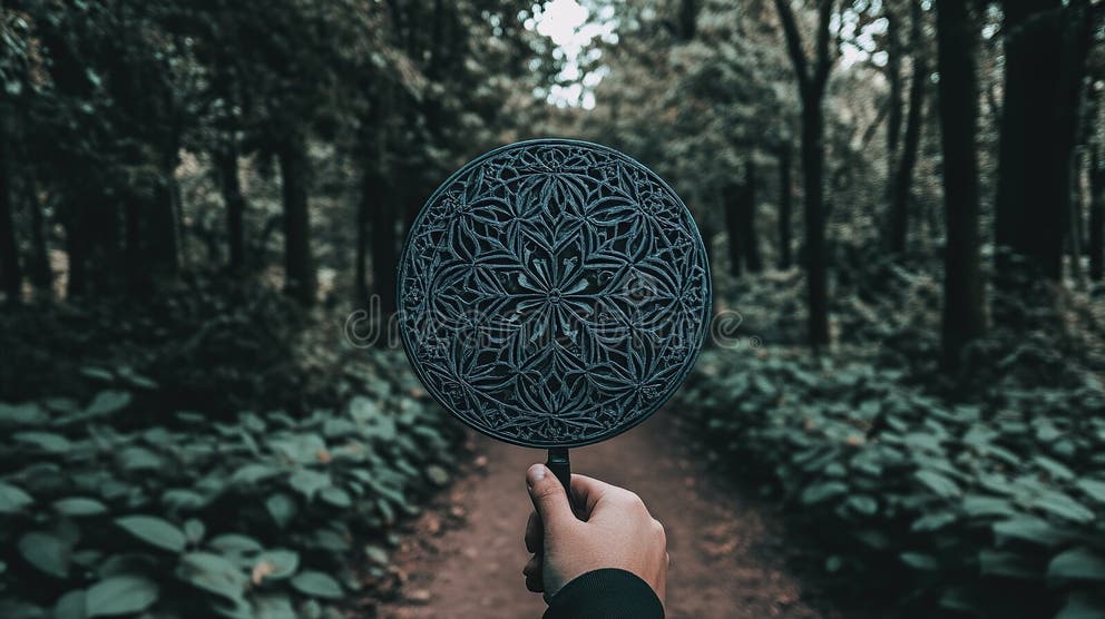 Intricate Mandala Held in Forest Path Stock Photo - Image of holistic ...