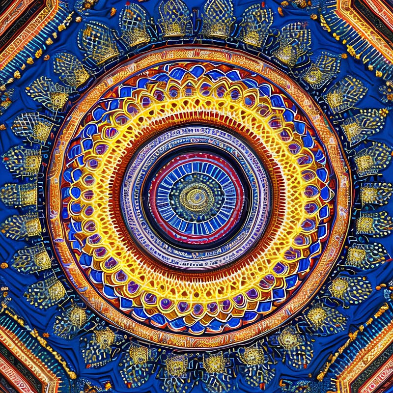 An Intricate Mandala of Interlocking Patterns, Representing the ...