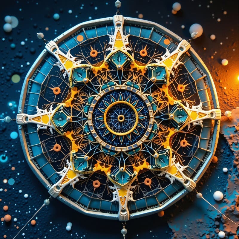 Celestial Clockwork in Azure Dreams Stock Photo - Image of metaphysical ...
