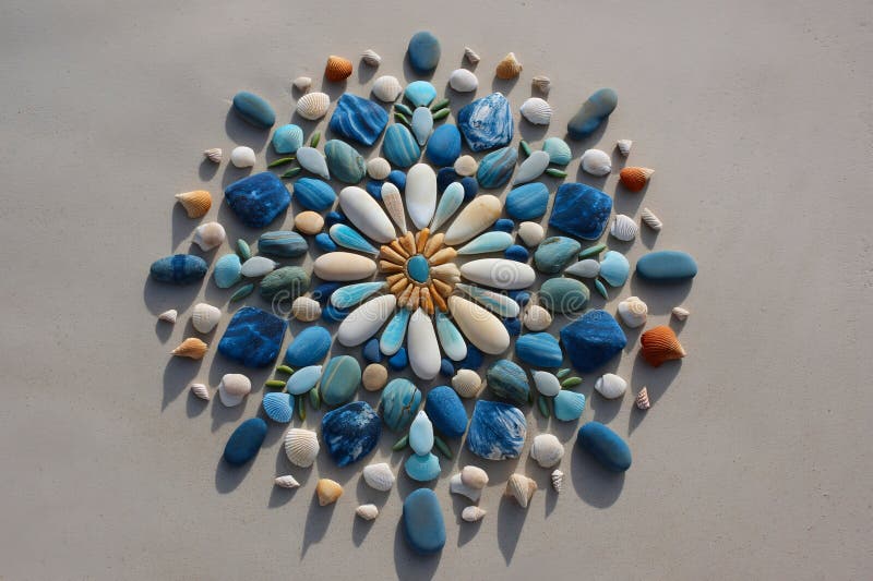 Intricate Mandala Made of Natural Objects on Canvas, Crafted Harmony ...