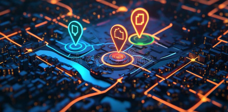 An Intricate Map of the Transportation Network, Displaying ...