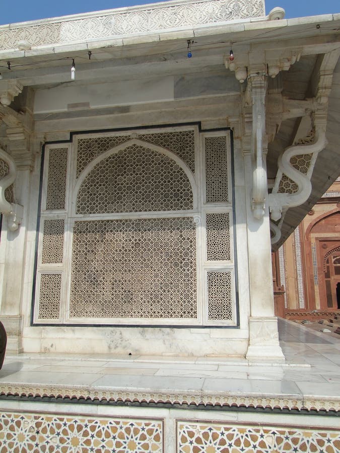 Intricate Marble Screen in Amber Fort, Stock Image - Image of ...