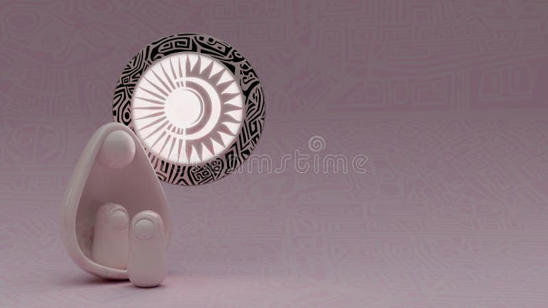 Intricate Mayan Sun Design on Ceramic Displayed Against Cultural ...