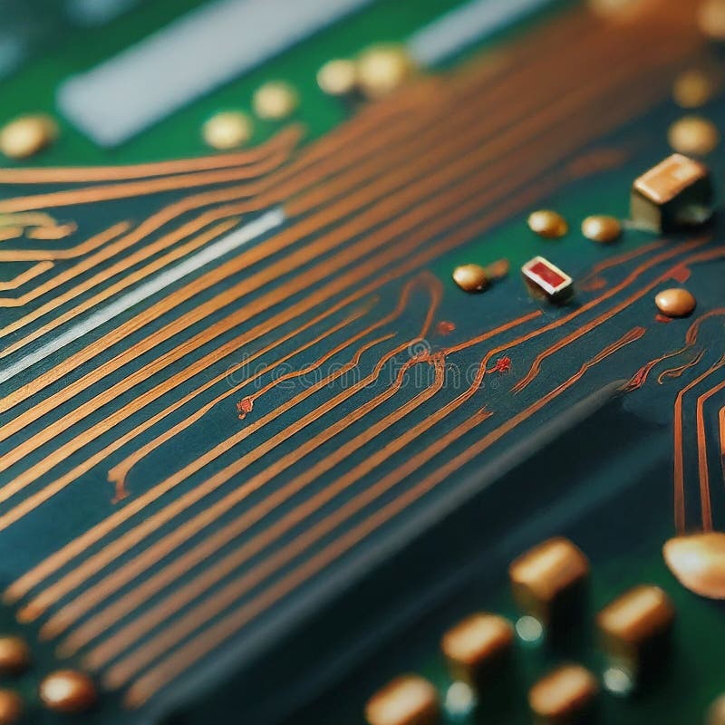 Intricate Maze of a Computer Circuit Board Stock Photo - Image of ...