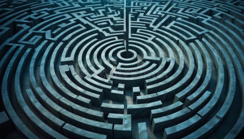 Enigmatic Labyrinth stock image. Image of intellect - 314555083