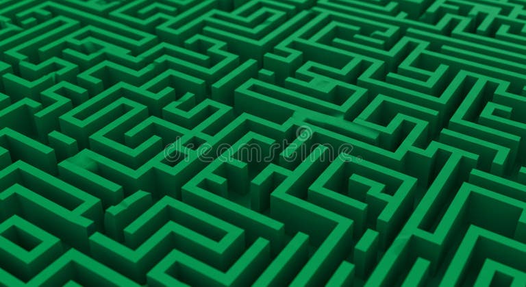 Intricate Maze Design Featuring Interconnected Pathways with Sharp ...