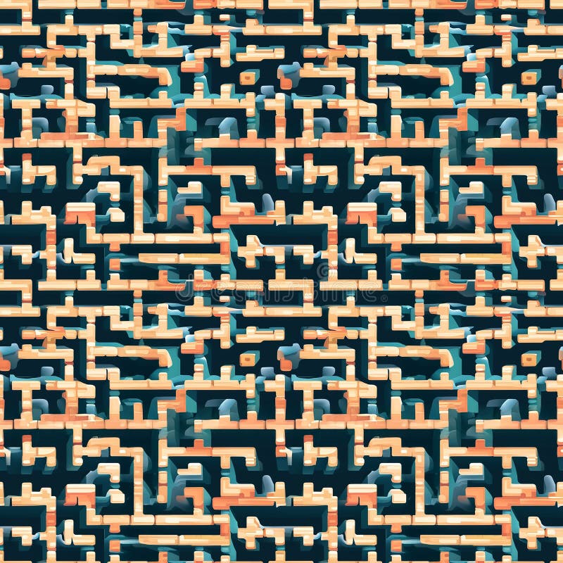 Intricate Maze Design with Vivid Colors and Captivating Patterns for ...