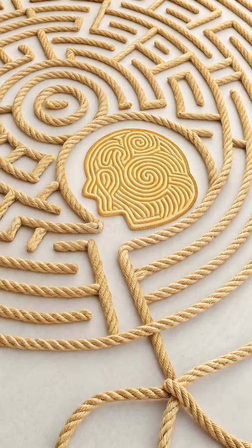 Intricate Maze with Golden Threads Symbolizing Complexity and Discovery ...
