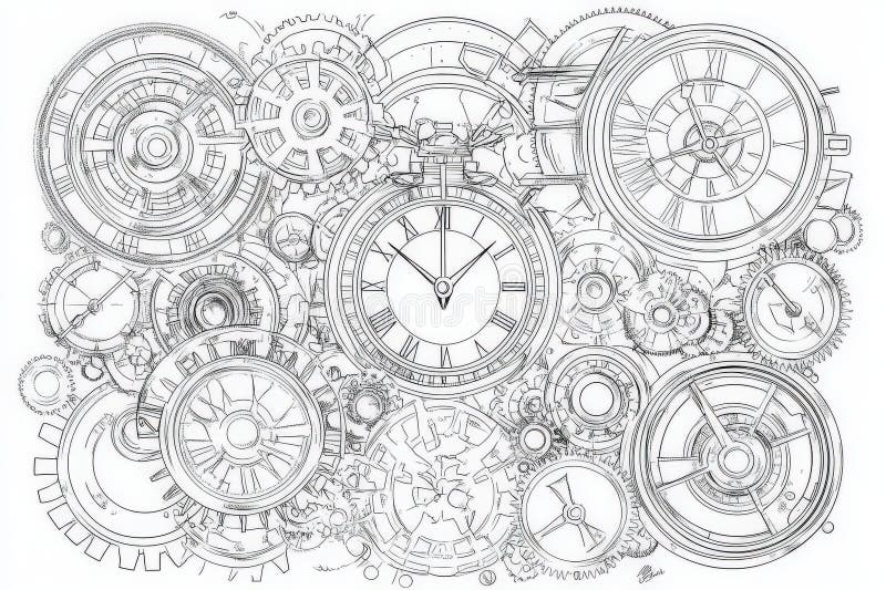 Image Result For Exploded View Clock Gear Drawing Clock