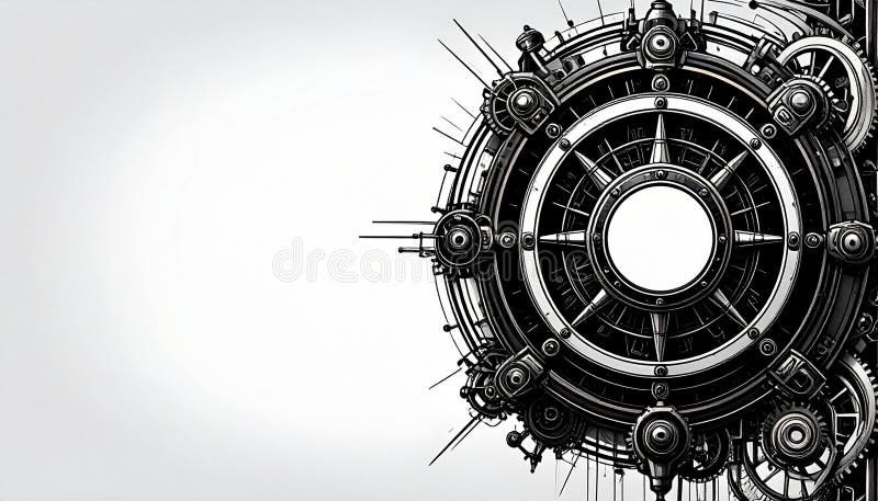 Intricate Mechanical Design Features a Circular, Gear-like Structure on ...