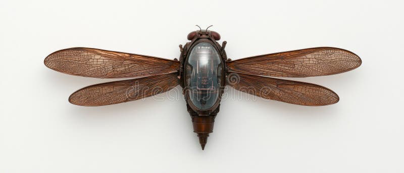 Intricate Mechanical Dragonfly Insect Model Stock Illustration ...