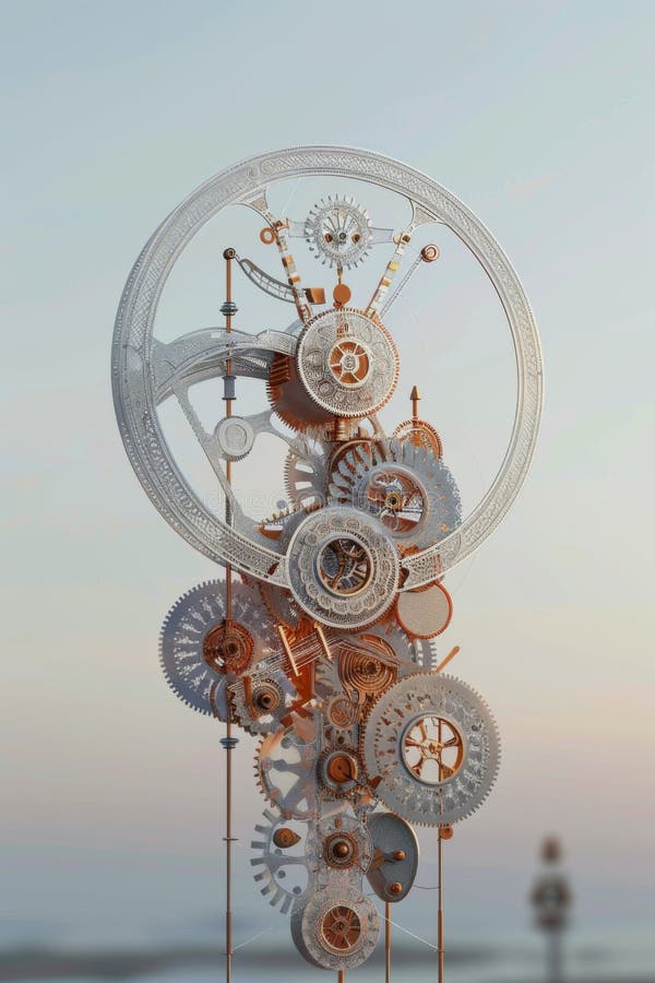 Intricate Mechanical Gears and Cogs Abstract Design , Steampunk Concept ...