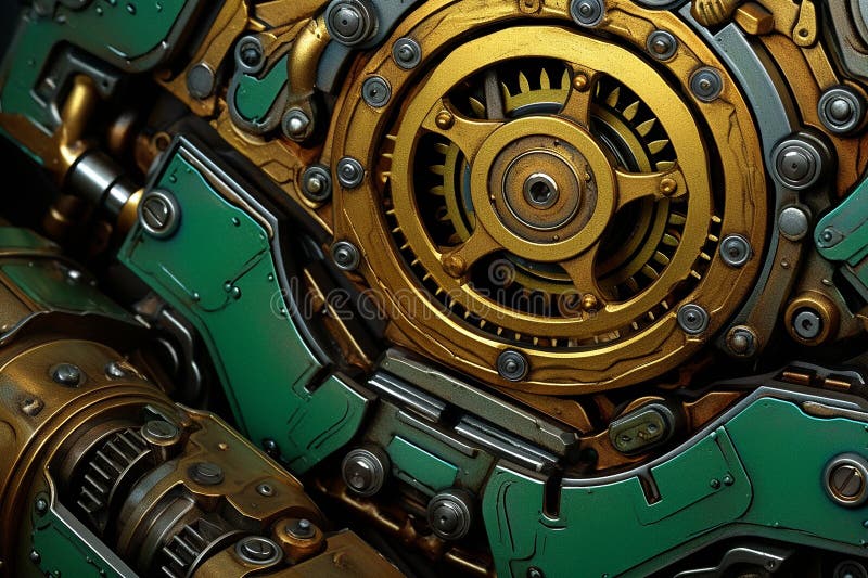 Intricate Mechanical Gears and Cogs Stock Illustration - Illustration ...