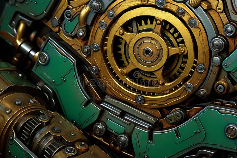 Intricate Mechanical Gears and Cogs Stock Illustration - Illustration ...
