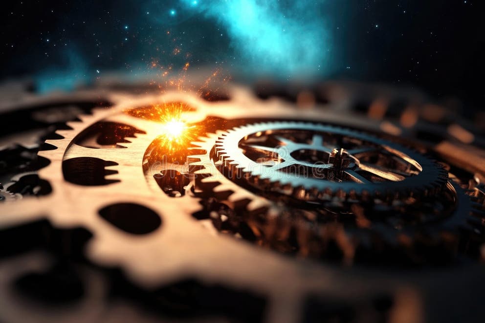 Intricate Mechanical Gears Spark Universe: Celestial Engineering Marvel ...