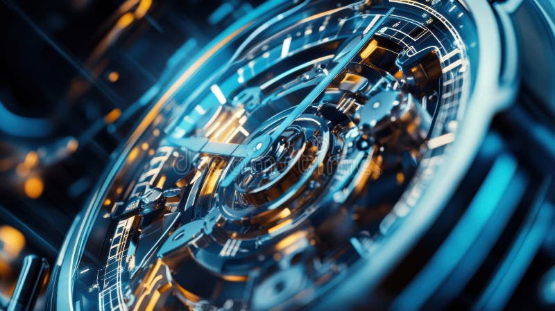 Intricate Mechanical Gearwork with Futuristic Design Elements for ...