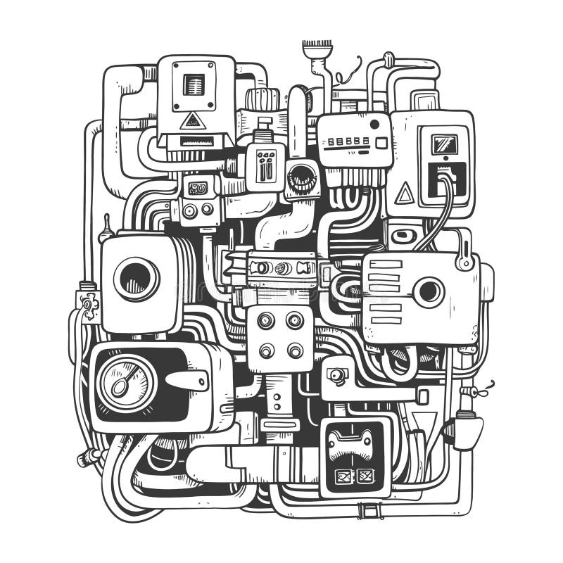 Mechanical Drawing Gears Stock Illustrations – 6,762 Mechanical Drawing ...