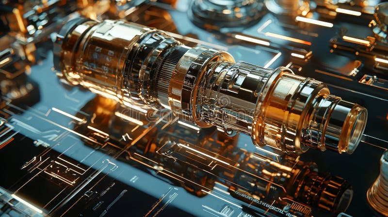 Intricate Mechanical Part Designed Like a Motor Component. Concept of ...