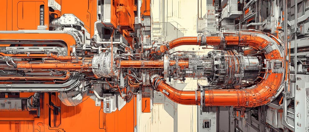 Intricate Mechanical System Showcasing Advanced Engineering Design in ...