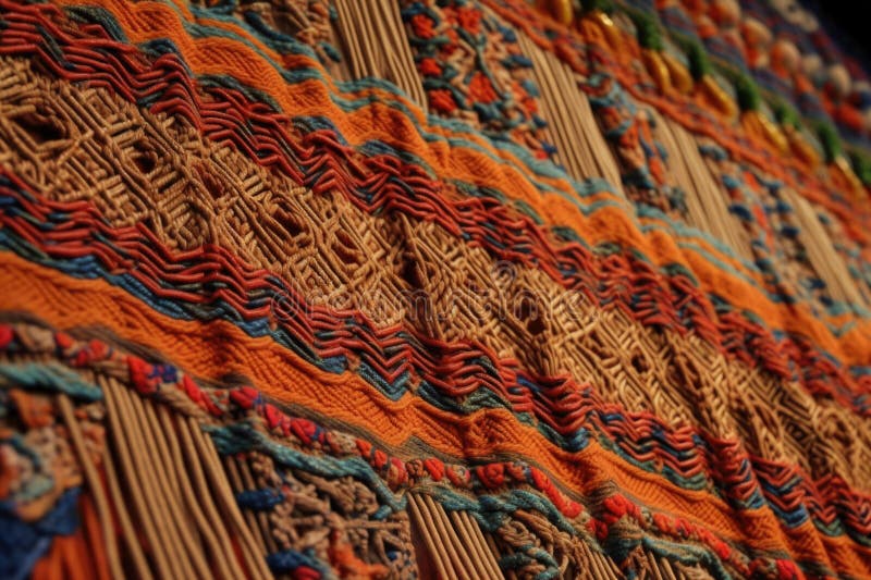 Intricate and Mesmerizing Weaving Pattern on Fabric Stock Illustration ...