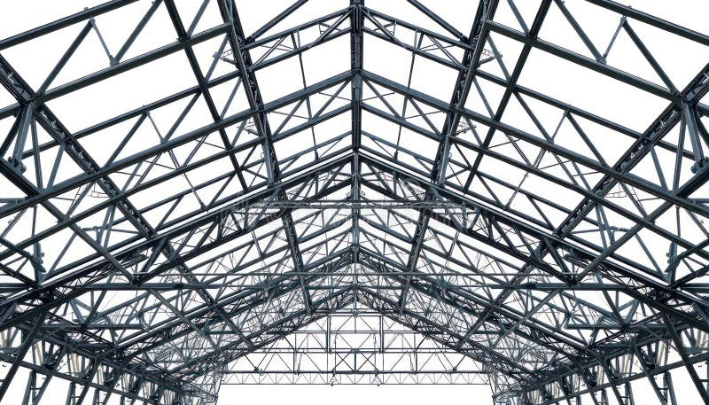 Intricate Metal Framework of Modern Architectural Marvel. Complex ...
