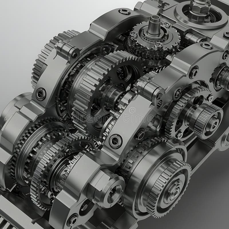 Intricate Metal Gears: a Precision Engineering Masterpiece Stock ...