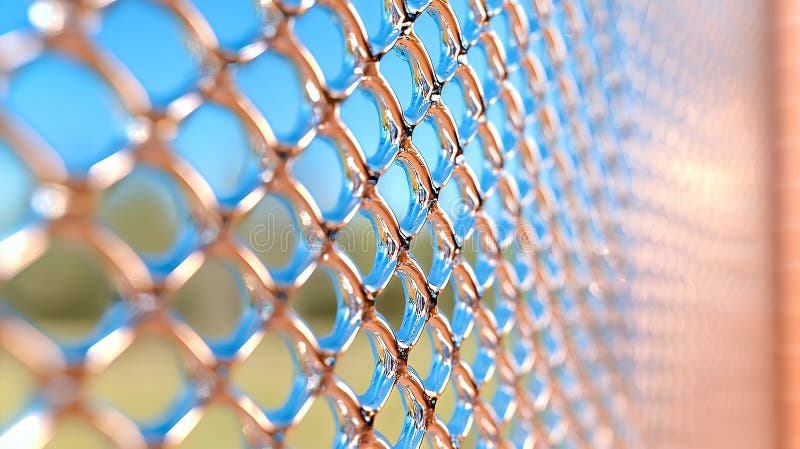 Intricate Metal Mesh Fence Pattern Close Up Stock Illustration ...