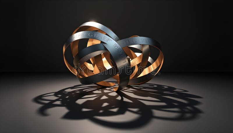 Intricate Metal Sculpture: a Dance of Light and Shadow Stock ...