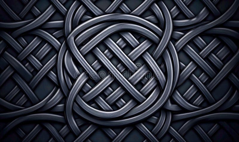 Intricate Metal Weave: a Close-up on an Intertwined Knot Pattern ...