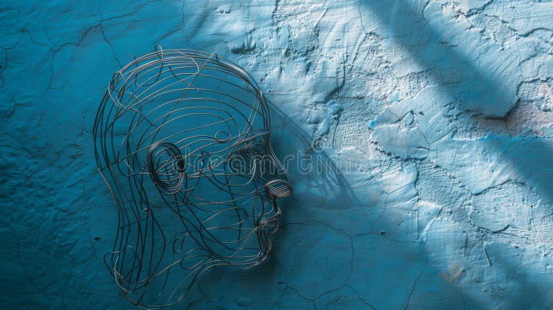 The Wire Head Sculpture.AI Generated Image Stock Image - Image of shape ...