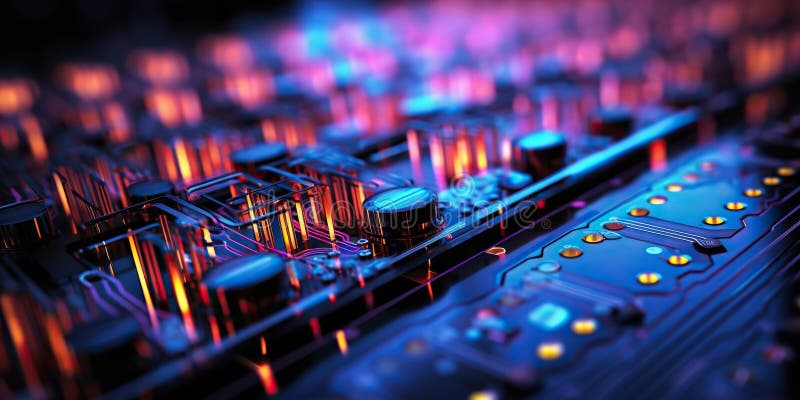 An Intricate Microelectronic Motherboard Processor Background ...