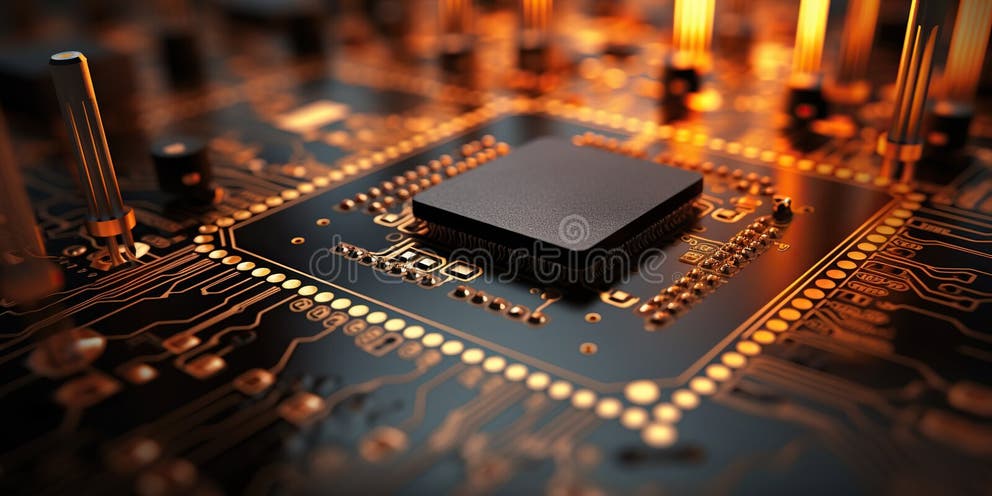 An Intricate Microelectronic Motherboard Processor Background ...