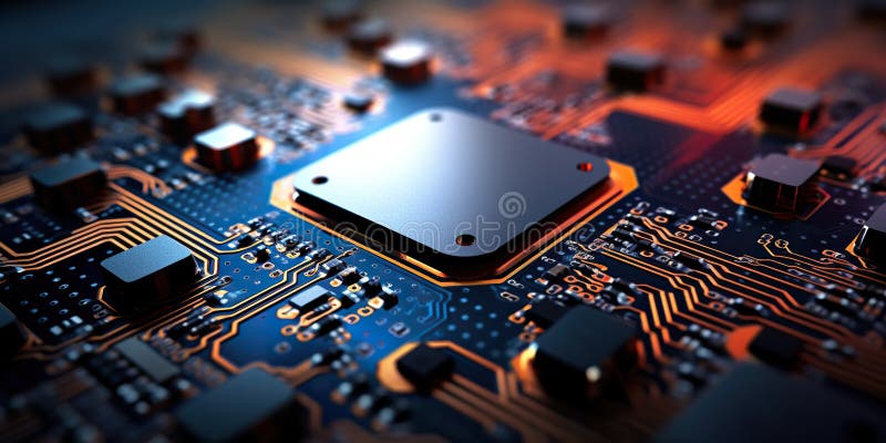 An Intricate Microelectronic Motherboard Processor Background ...