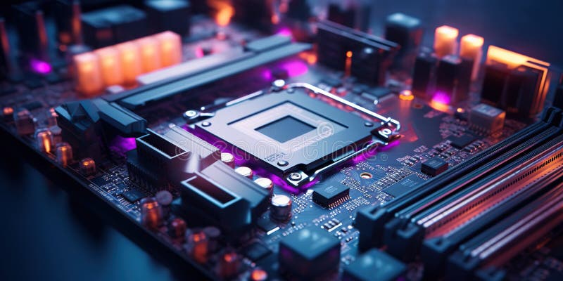 An Intricate Microelectronic Motherboard Processor Background ...