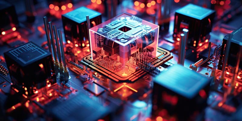 An Intricate Microelectronic Motherboard Processor Background ...