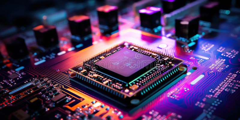 An Intricate Microelectronic Motherboard Processor Background ...
