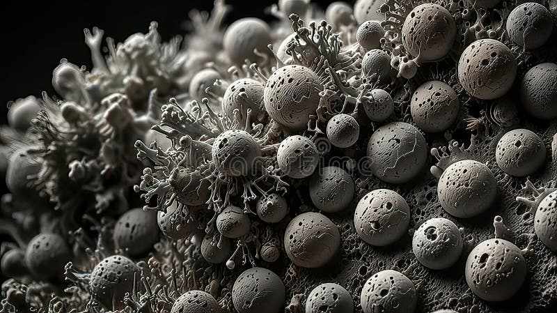 Intricate Microfossils in Common Material Stock Illustration ...