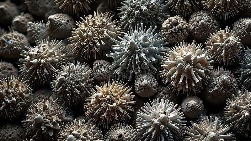 Intricate Microfossils in Natural Material Stock Illustration ...