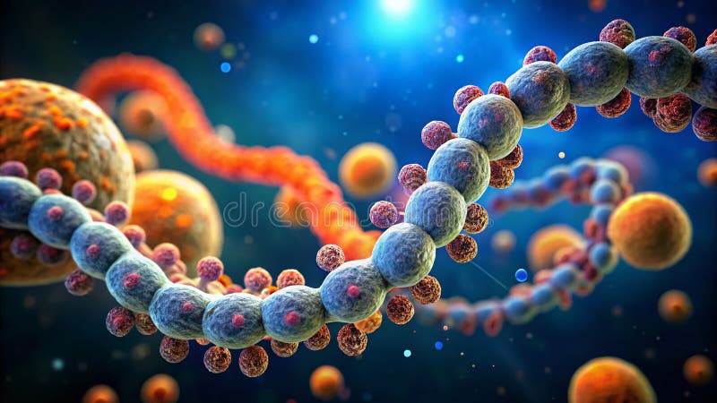 Intricate Microscopic Bacterial Chain a Stunning Visual Exploration of ...