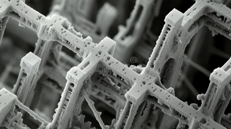 Intricate Microscopic Structure Revealing Complex Patterns Stock Photo ...
