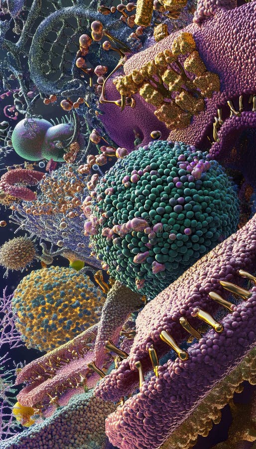 Intricate Microscopic View Showcasing Diverse Cell Sizes and Shapes in ...
