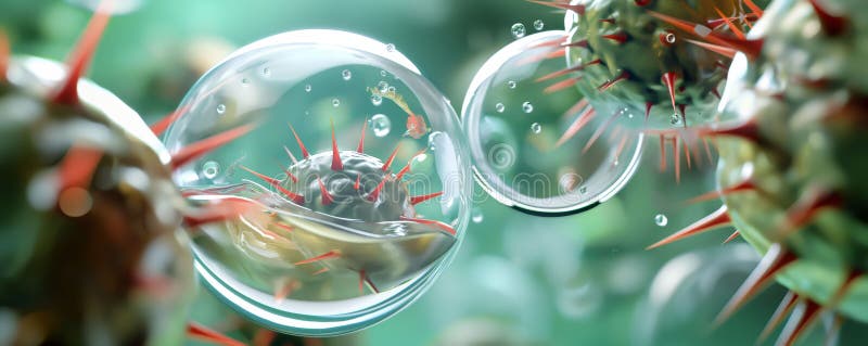 Intricate Microscopy of Cells: Spheres and Spikes on a Green Canvas ...
