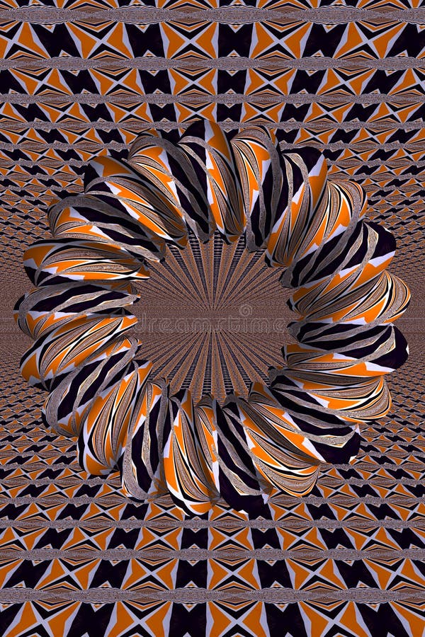 Intricate Mobius Ring Object on a Textured Background Black and Gold ...