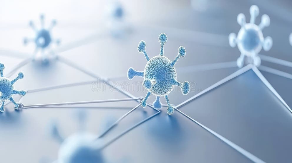 Intricate Molecular Structure, Central Molecule Surrounded by Network ...