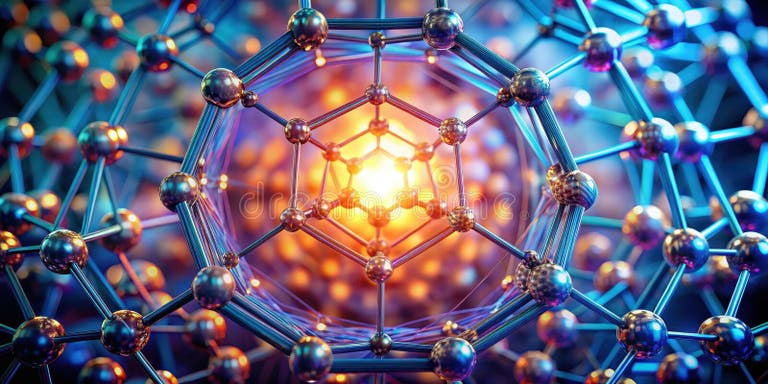 Intricate Molecular Structure a 3d Representation of Interconnected ...