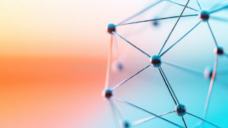 Intricate Molecular Structure, Detailed Closeup View of Interconnected ...