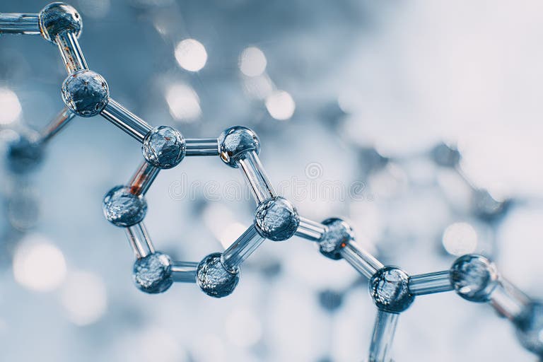 Intricate Molecular Structure Illuminated with Soft Light Showcasing ...