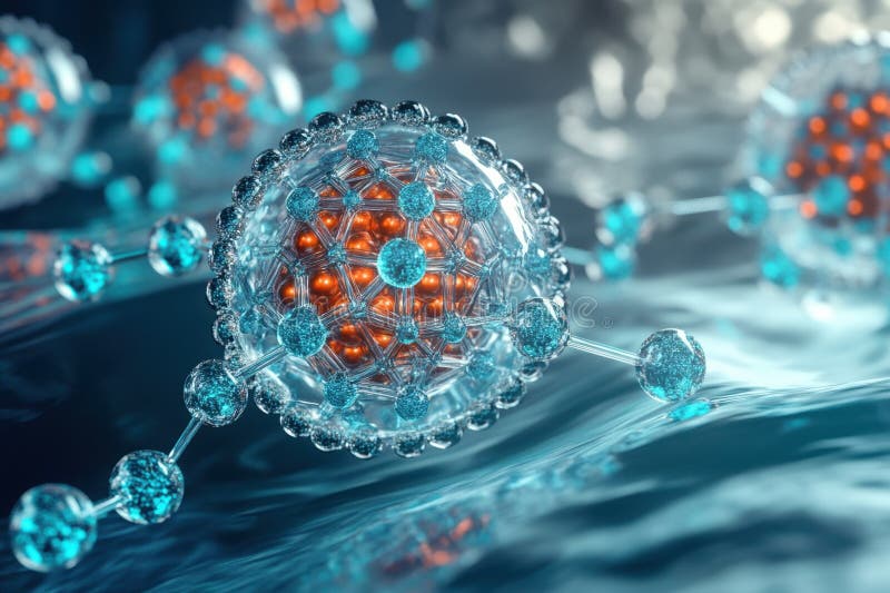 Intricate Molecular Structure in Vibrant Colors Showcasing Scientific ...