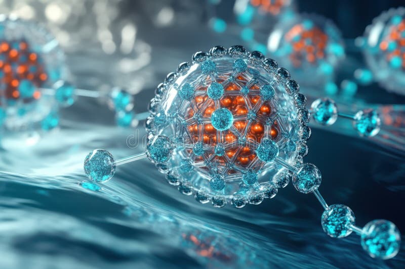 Intricate Molecular Structure in Vibrant Colors Showcasing Scientific ...