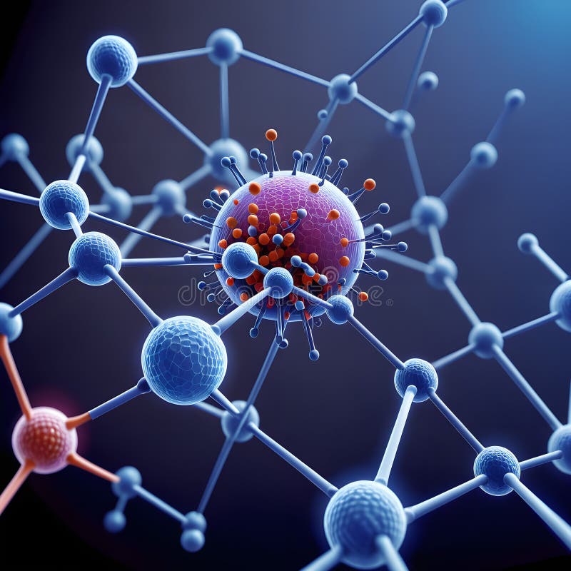 Intricate Molecular Structure with Virus-Like Particle Stock ...